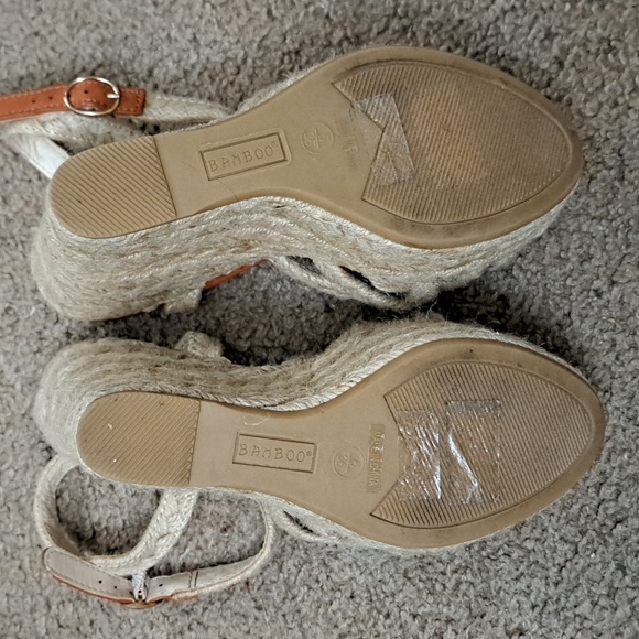 BAMBOO | Shoes | Bamboo Rafia Braided Platform Wedge Shoes | Poshmark